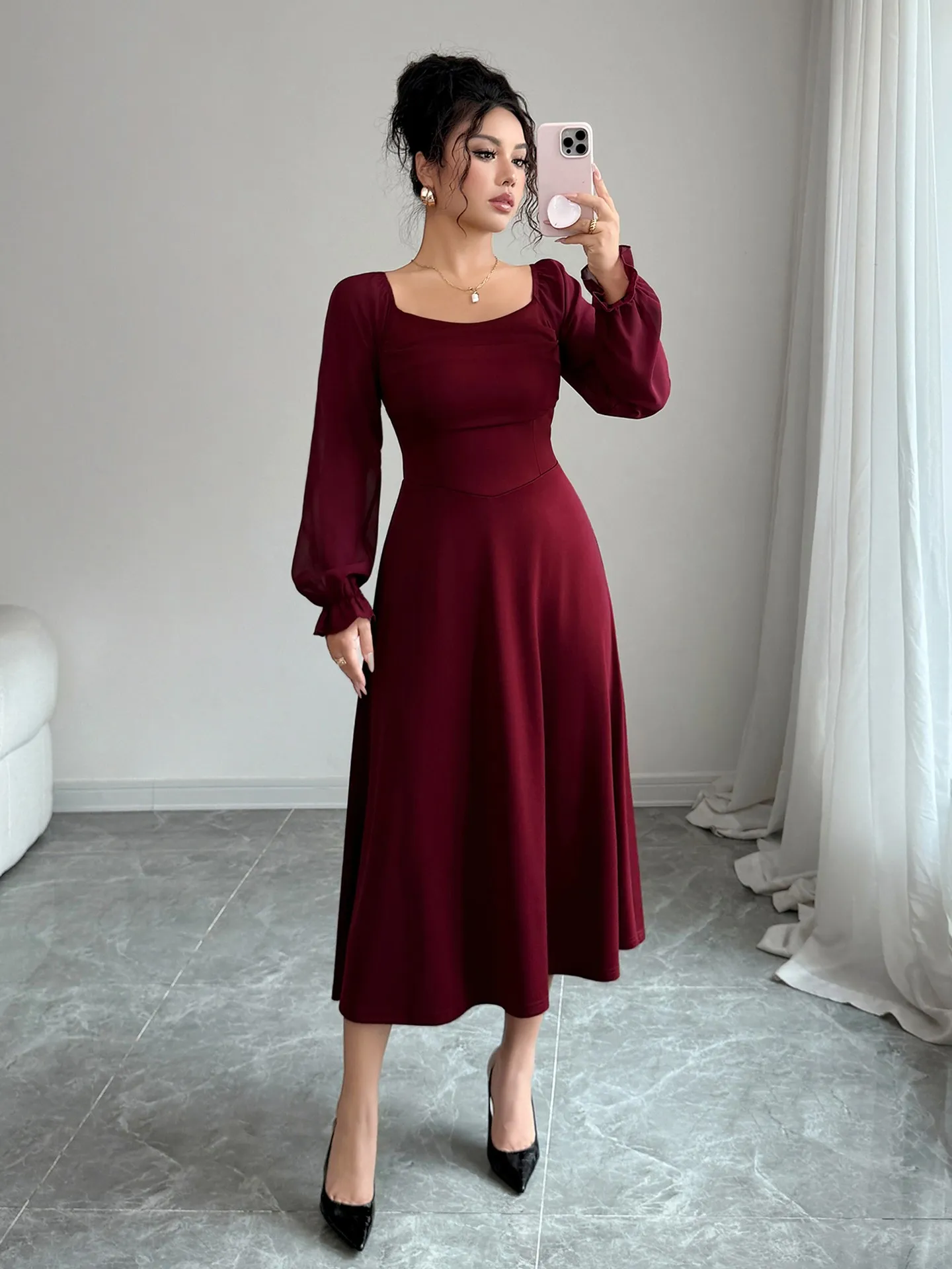 Sheer A-Line Dress | Savana | Bestsellers