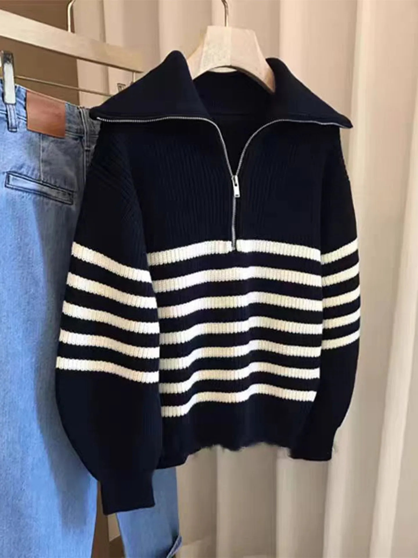 Decorative Zipper Head Knit Pullover | Savana | Bestsellers