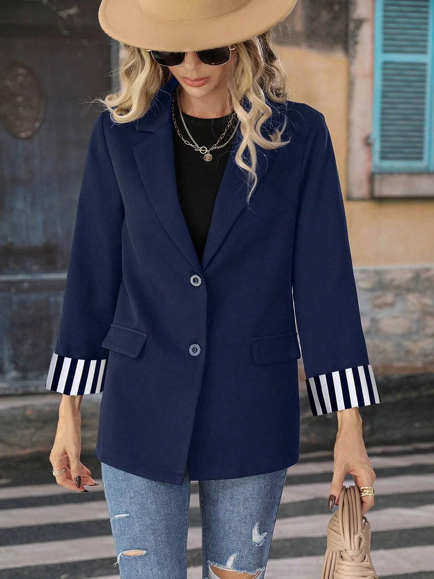 Padded-Shoulder Classic Blazer | Savana | Bestsellers