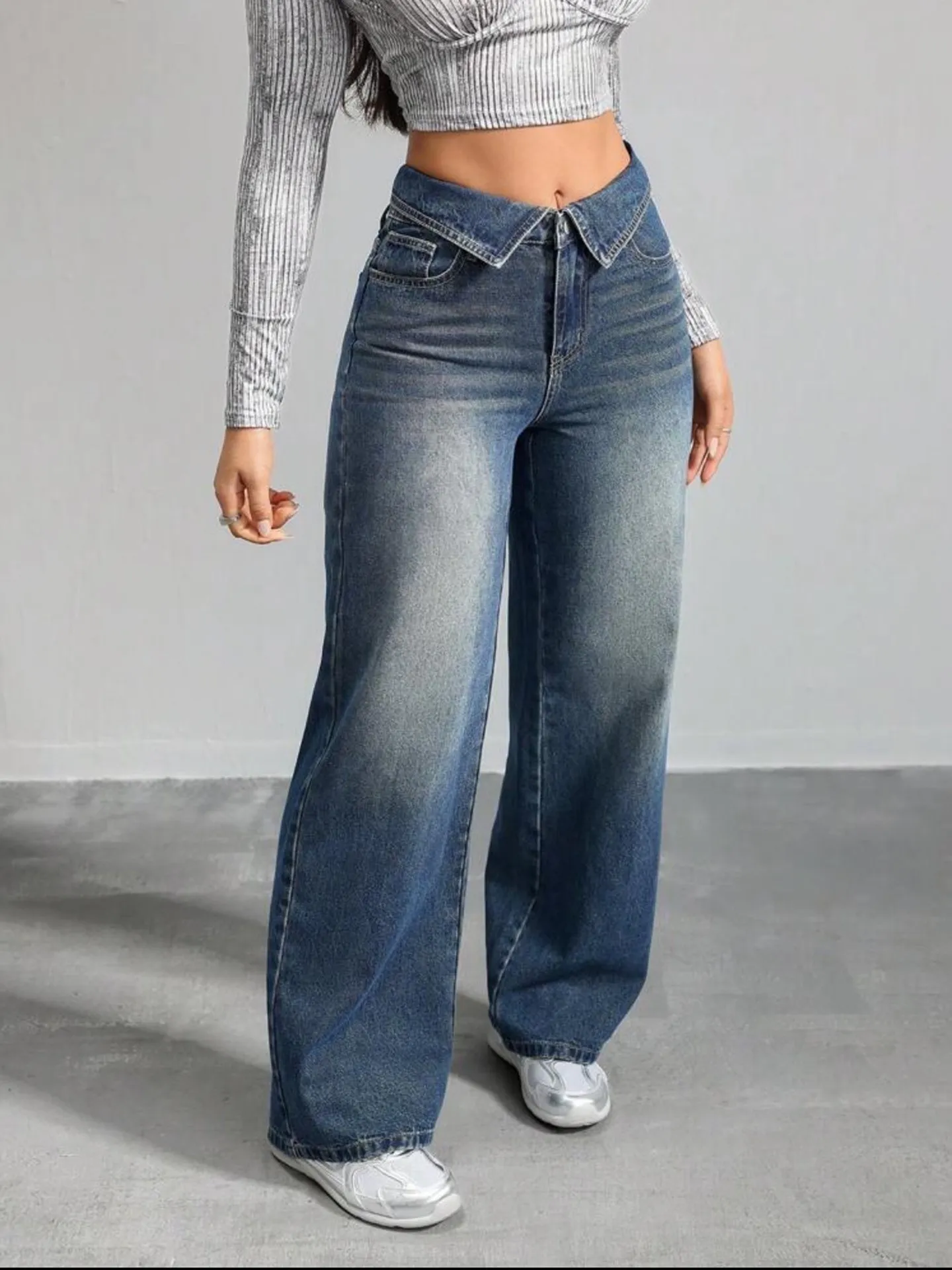 Patchwork Straight Leg Jeans | Savana | Bestsellers