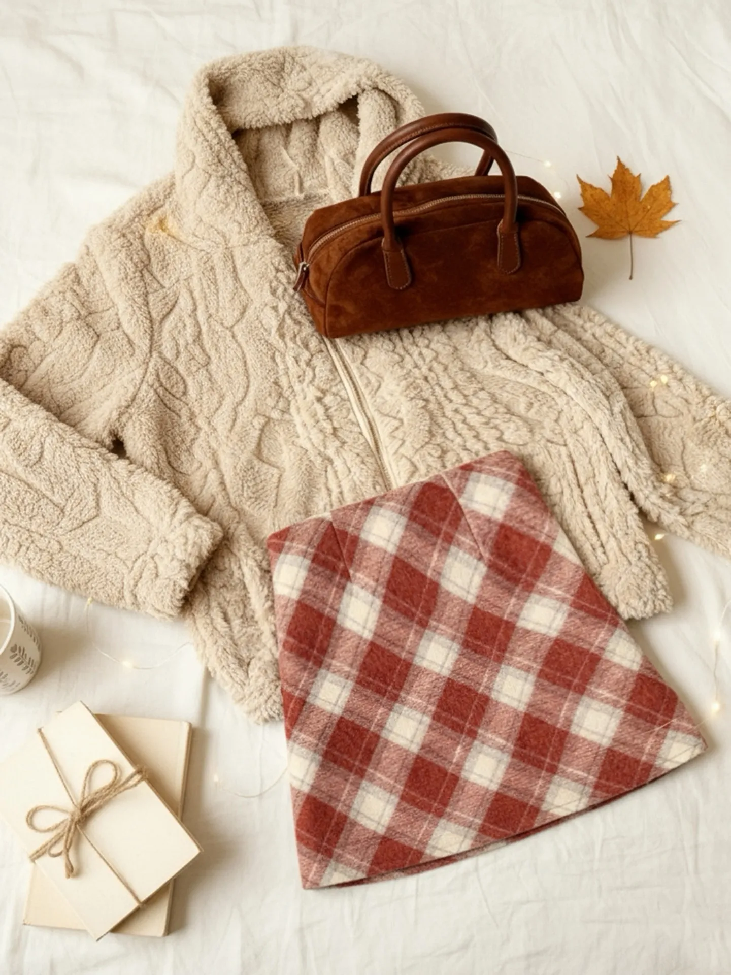 Contrast Wool blend A-Line Skirt | Savana | Bestsellers