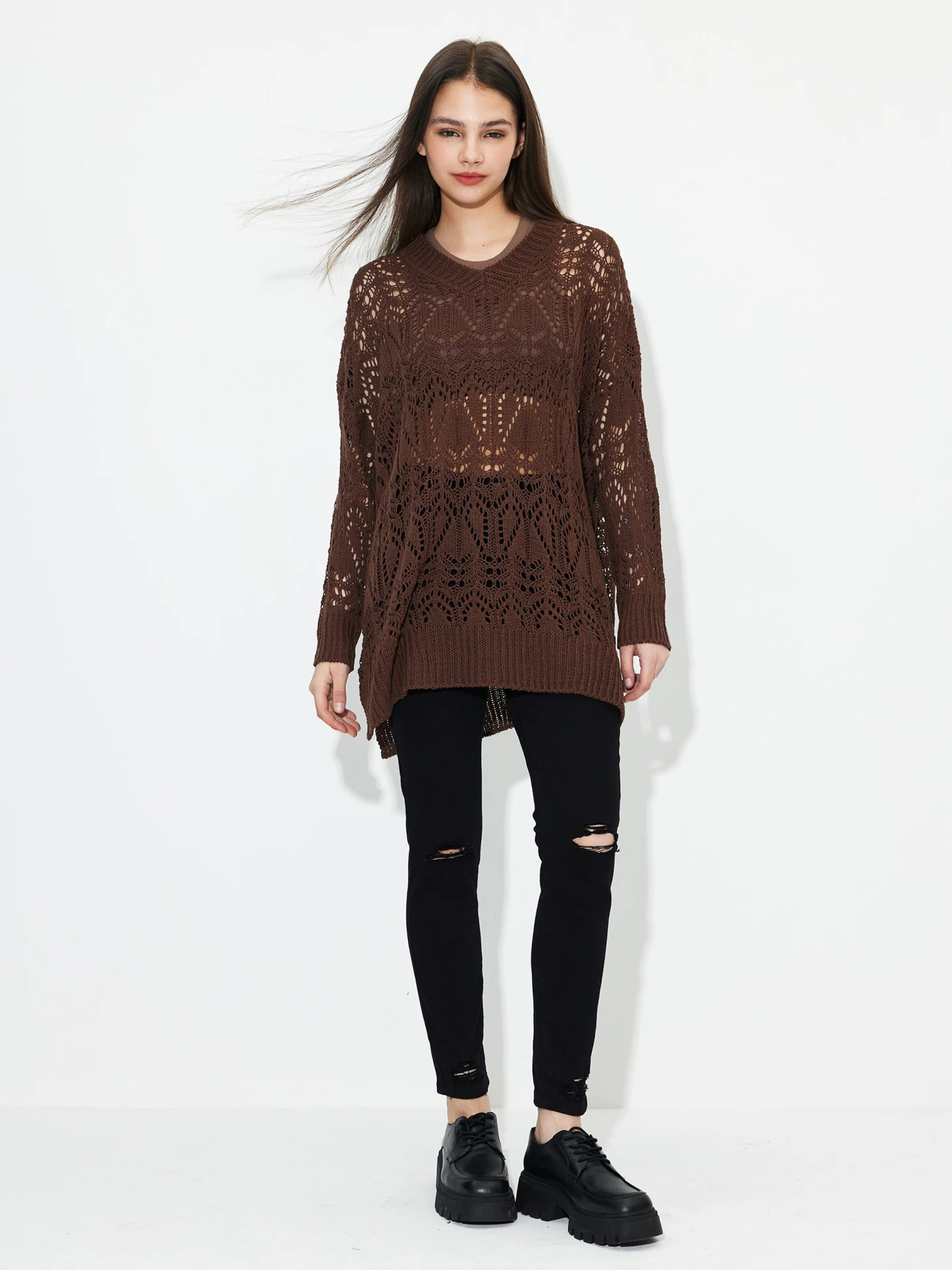 Openwork Knit Pullover | Savana | Bestsellers