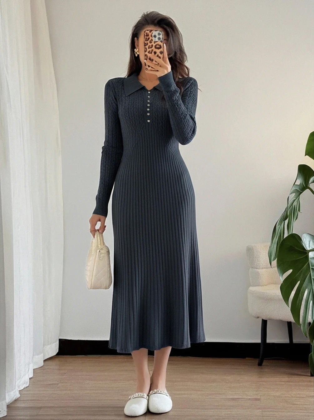 Button Knit Dress | Savana | Bestsellers