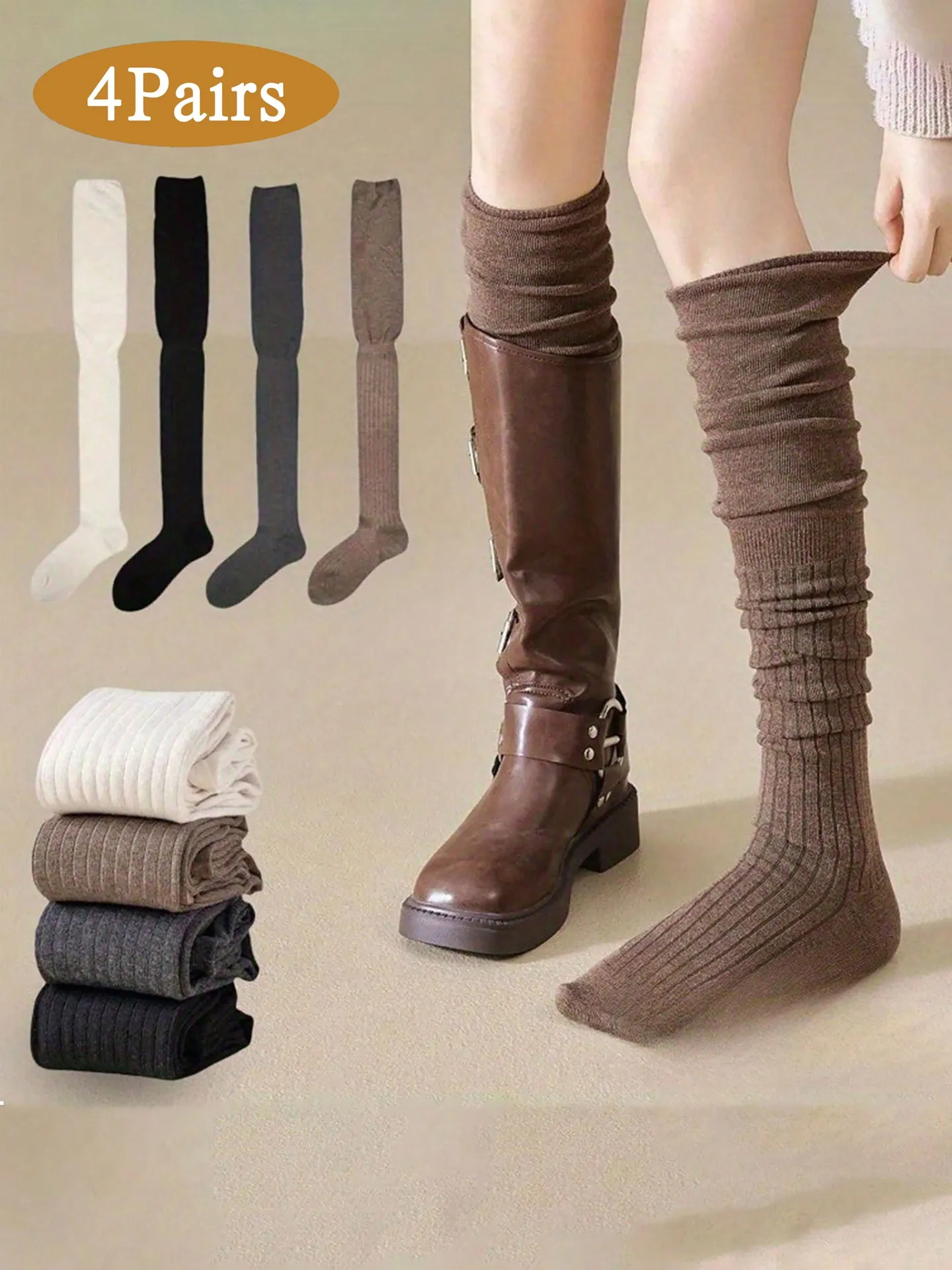 4 Pairs Of Stocking Set | Savana | Bestsellers