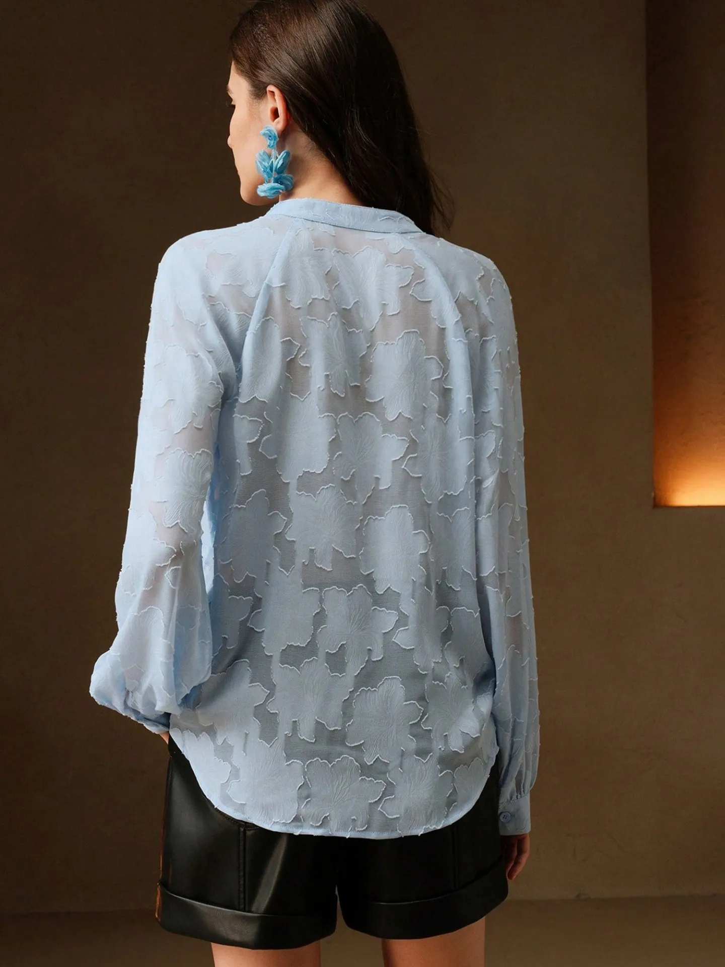 Textured Floral Sheer Blouse | Savana | Bestsellers