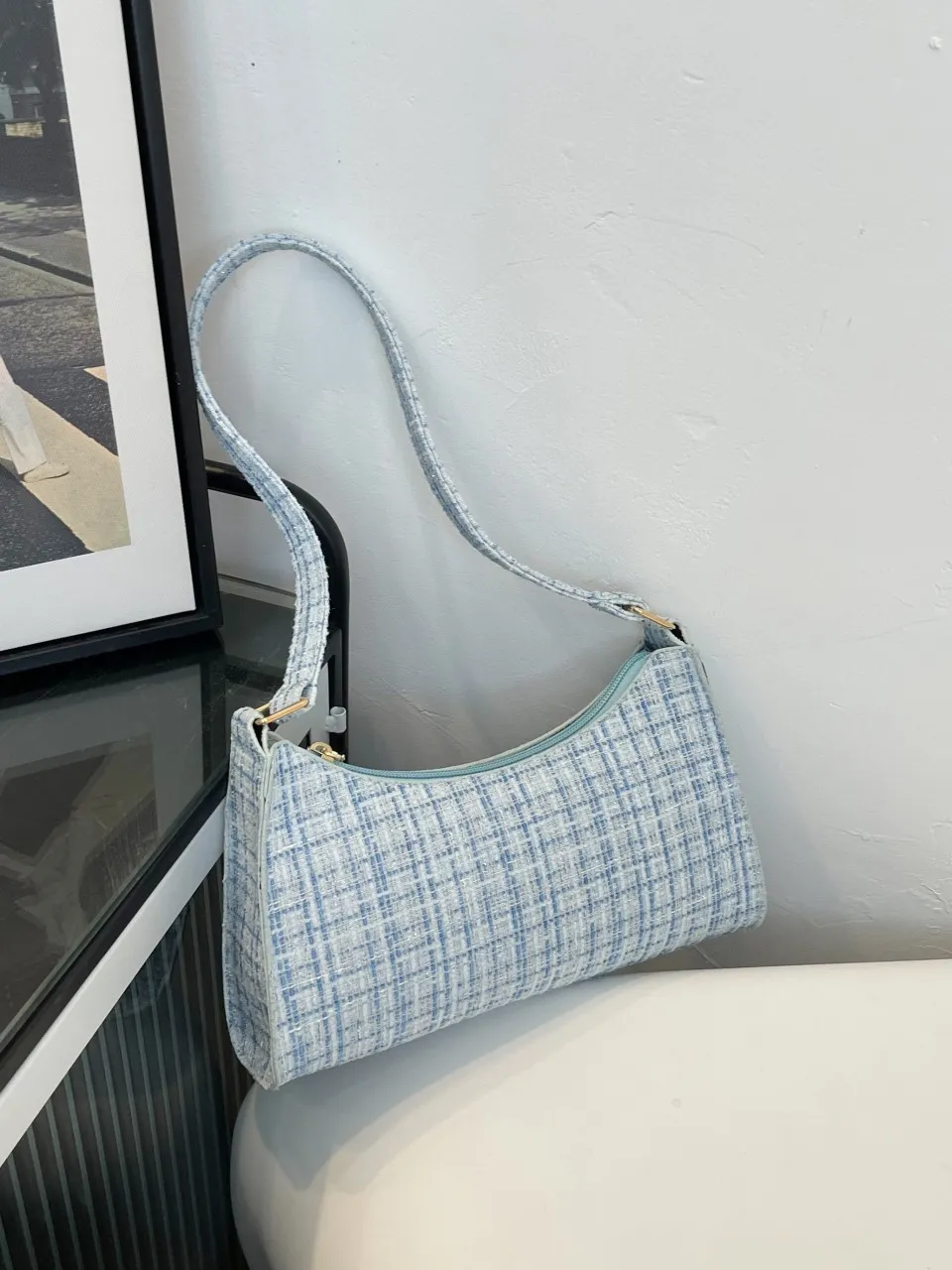 Colorblock Plaid Pattern Shoulder Bag | Savana | Bestsellers