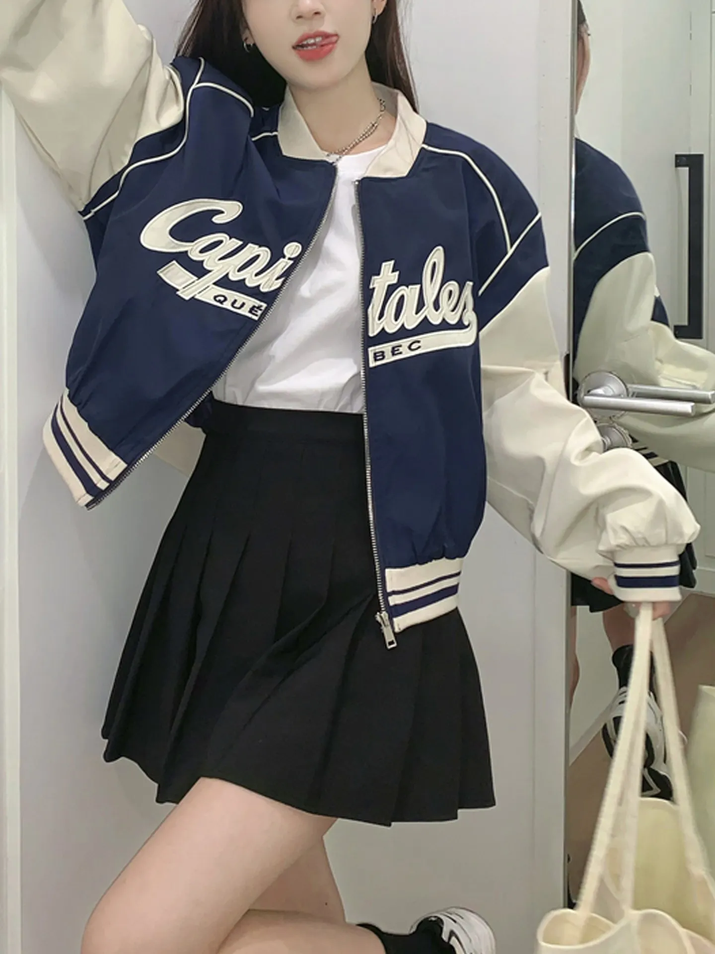 Contrast Bomber Jacket | Savana | Bestsellers