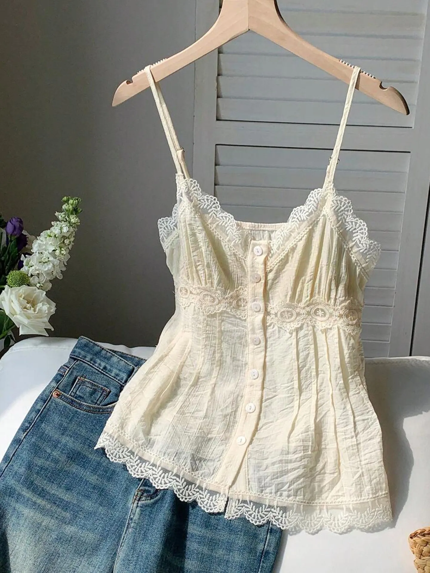 Lace-trimmed Cami Top | Savana | Bestsellers