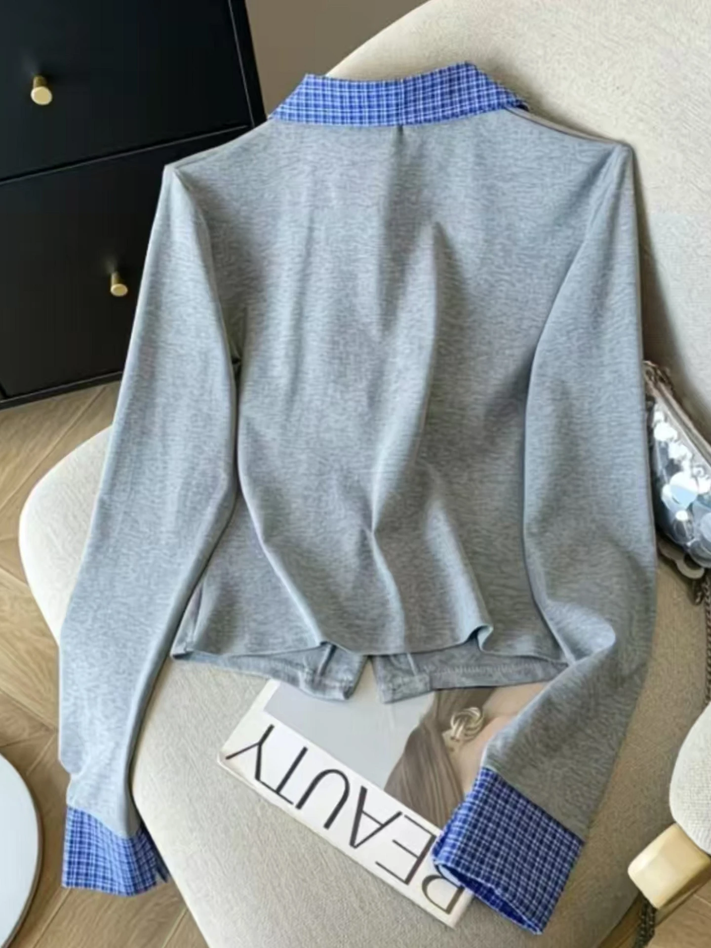 Contrast Collar Button-Up Top | Savana | Bestsellers