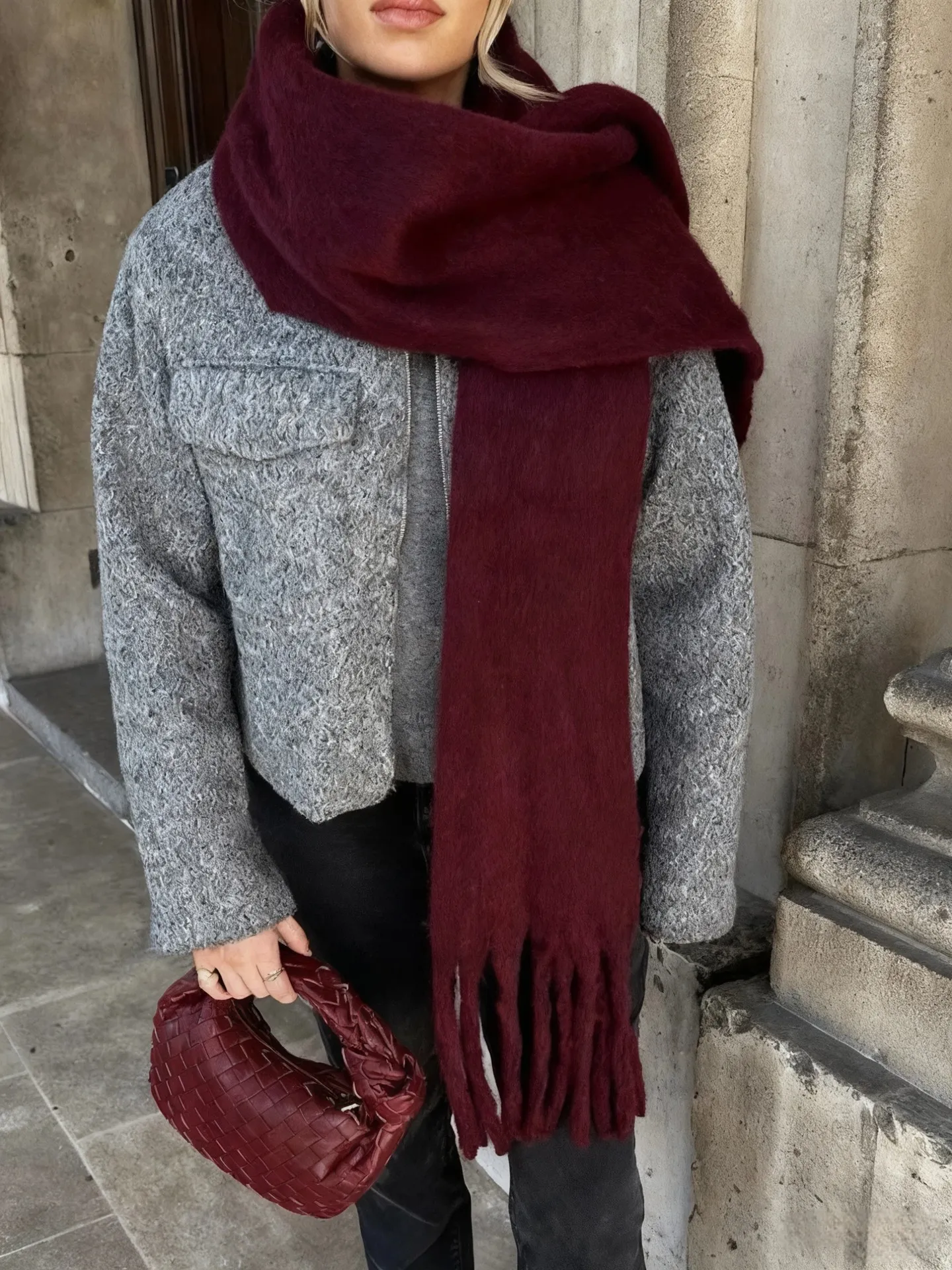 Mikasa Style Fringe Winter Scarf | Savana | Bestsellers