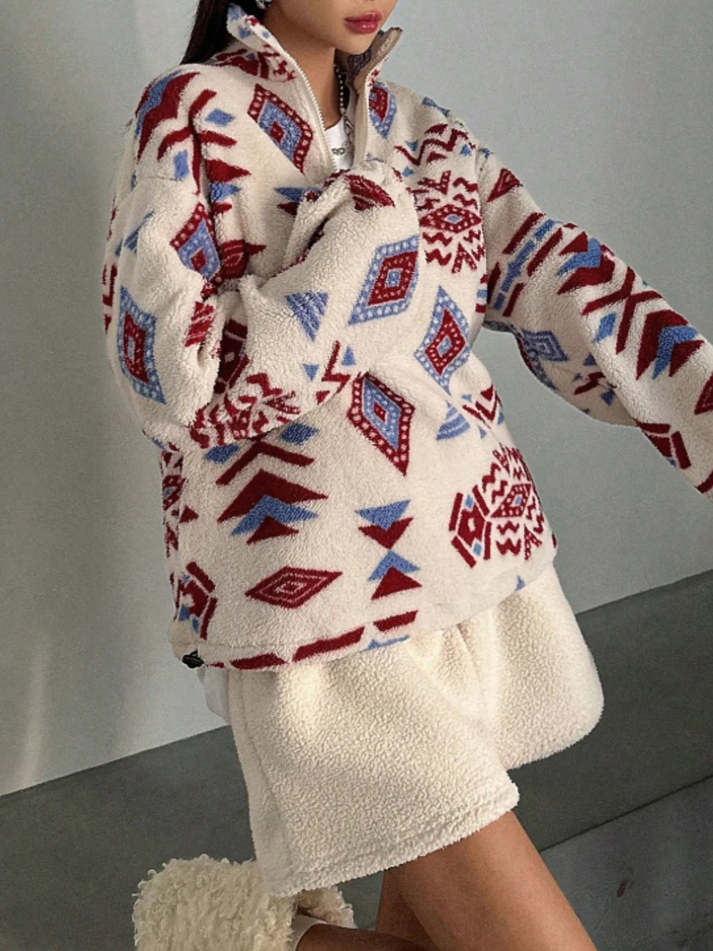 Drawstring Half Placket Sweatshirt | Savana | Bestsellers